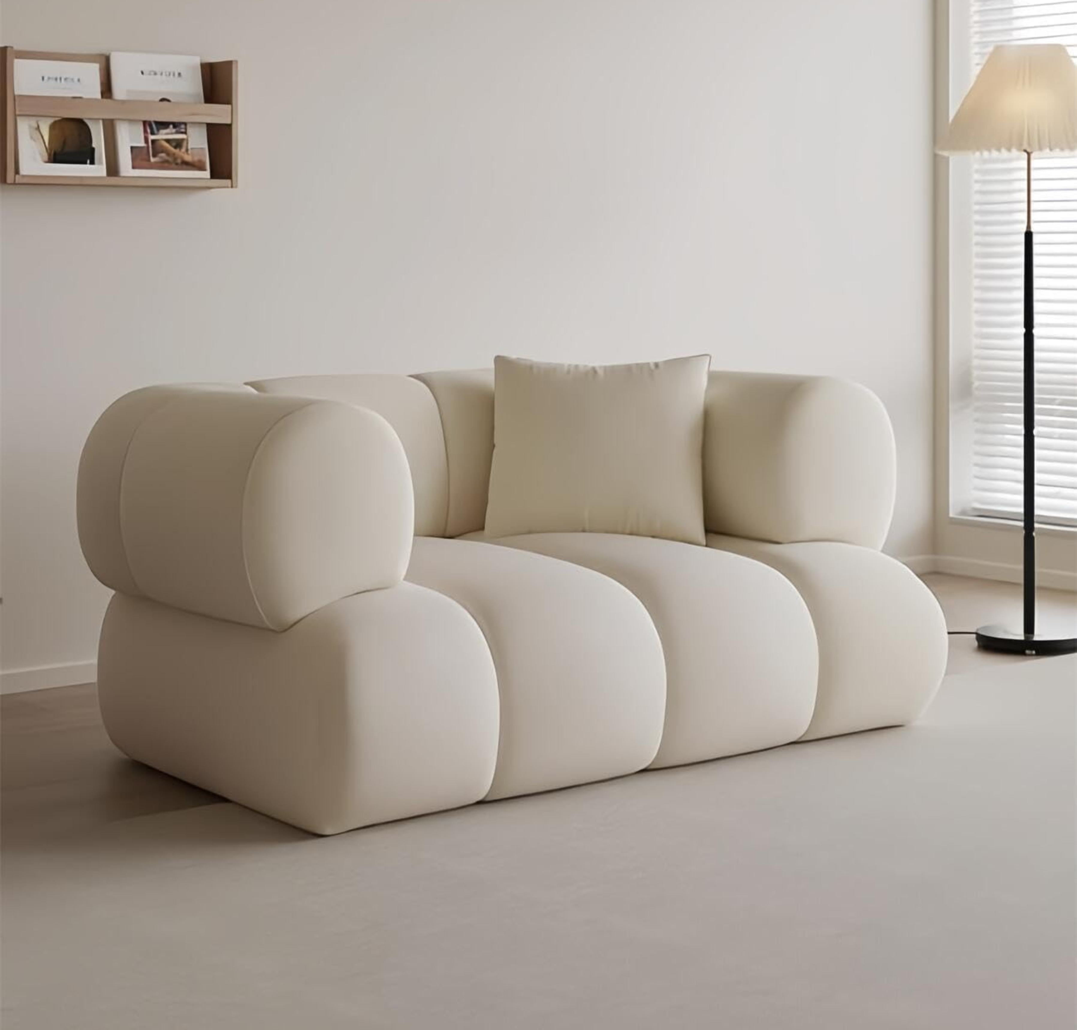 Comfynest Light Luxury Sofa Set – Classic Wool Upholstered Chaise with ...